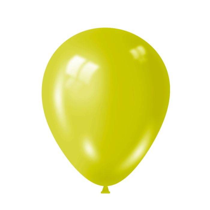 Yellow Metallic Balloons - 12" - Cadoworld Ltd - www.glasspebbles.co.uk