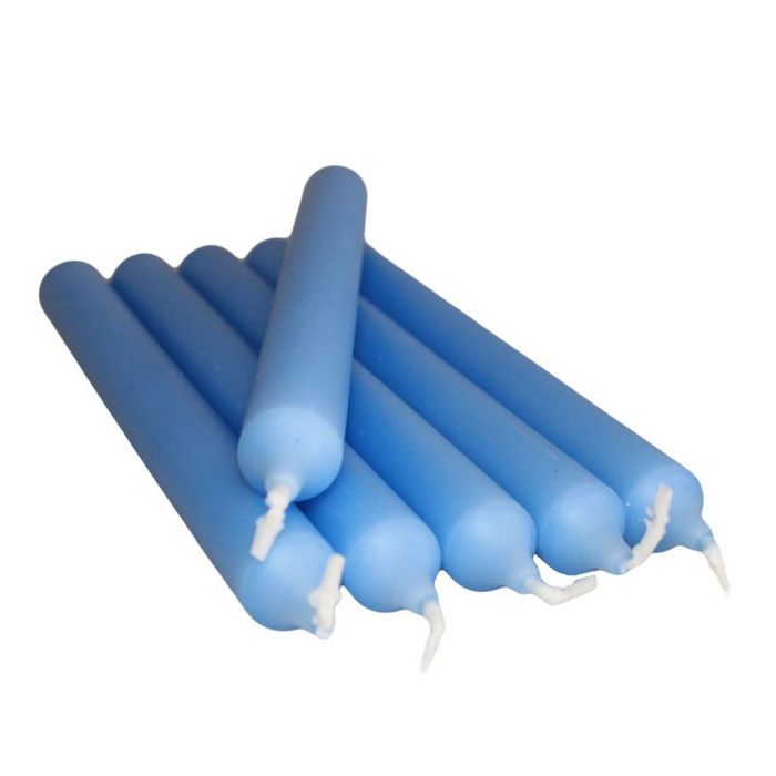 Pale Blue Dinner Candles - Cadoworld Ltd - www.glasspebbles.co.uk