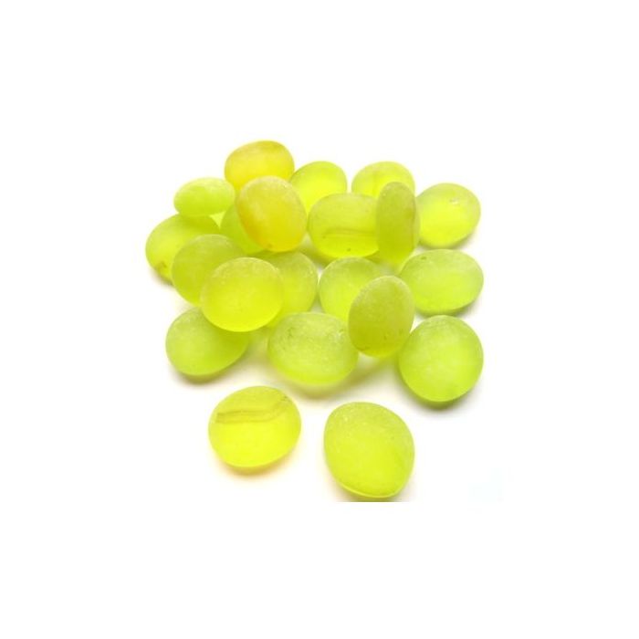 Yellow (Frosted) Glass Pebbles 1kg - Cadoworld Ltd - www.glasspebbles.co.uk