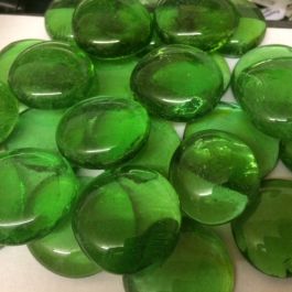 Large Green Glass Pebbles 1Kg - Cadoworld Ltd - www.glasspebbles.co.uk