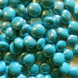 Turquoise Opaque Glass Pebbles 1kg - Cadoworld Ltd - www.glasspebbles.co.uk