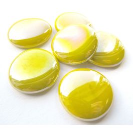 XLarge yellow Opaque Glass Pebbles, Pebbles are perfect for decoration ...